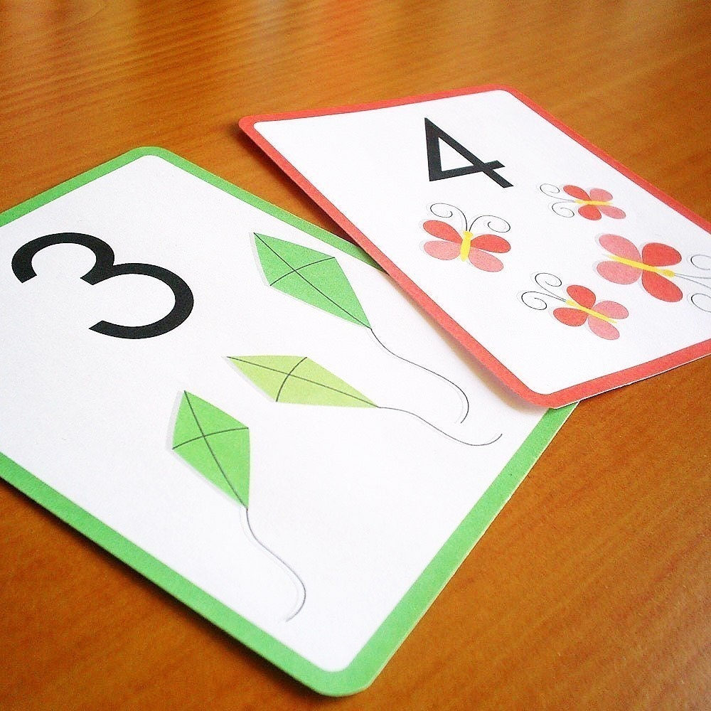 Tarjetas de números imprimibles PDF para descargar - Etsy España