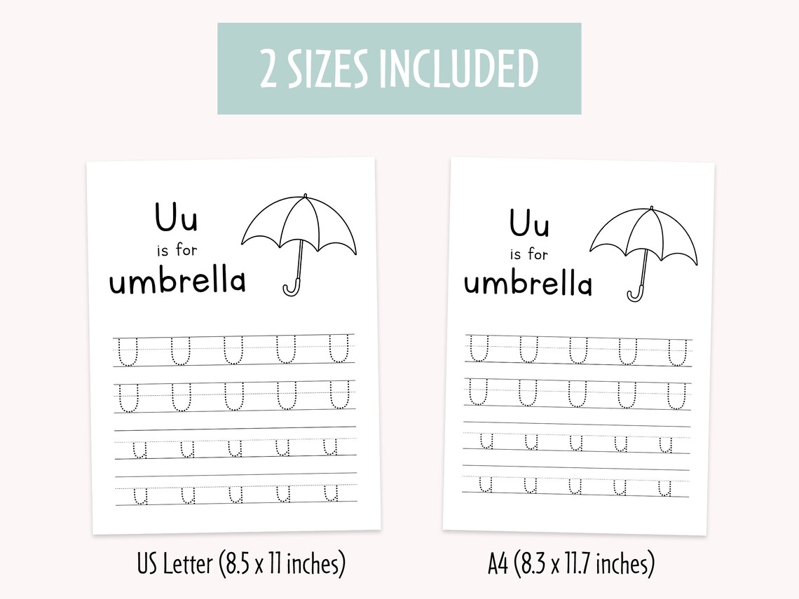 Alphabet Tracing Worksheets Set of 28 Printable Letter Tracing Pages ...