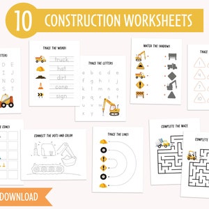 Construction Preschool Packet | Preschool Educational Worksheets ...