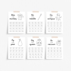 Alphabet Tracing Worksheets | Set of 28 Printable Letter Tracing Pages ...