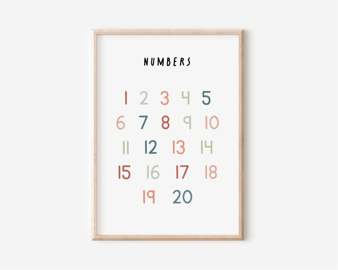 Count to 20 | Printable Numbers Poster 1-20 | Classroom Decor | Math ...