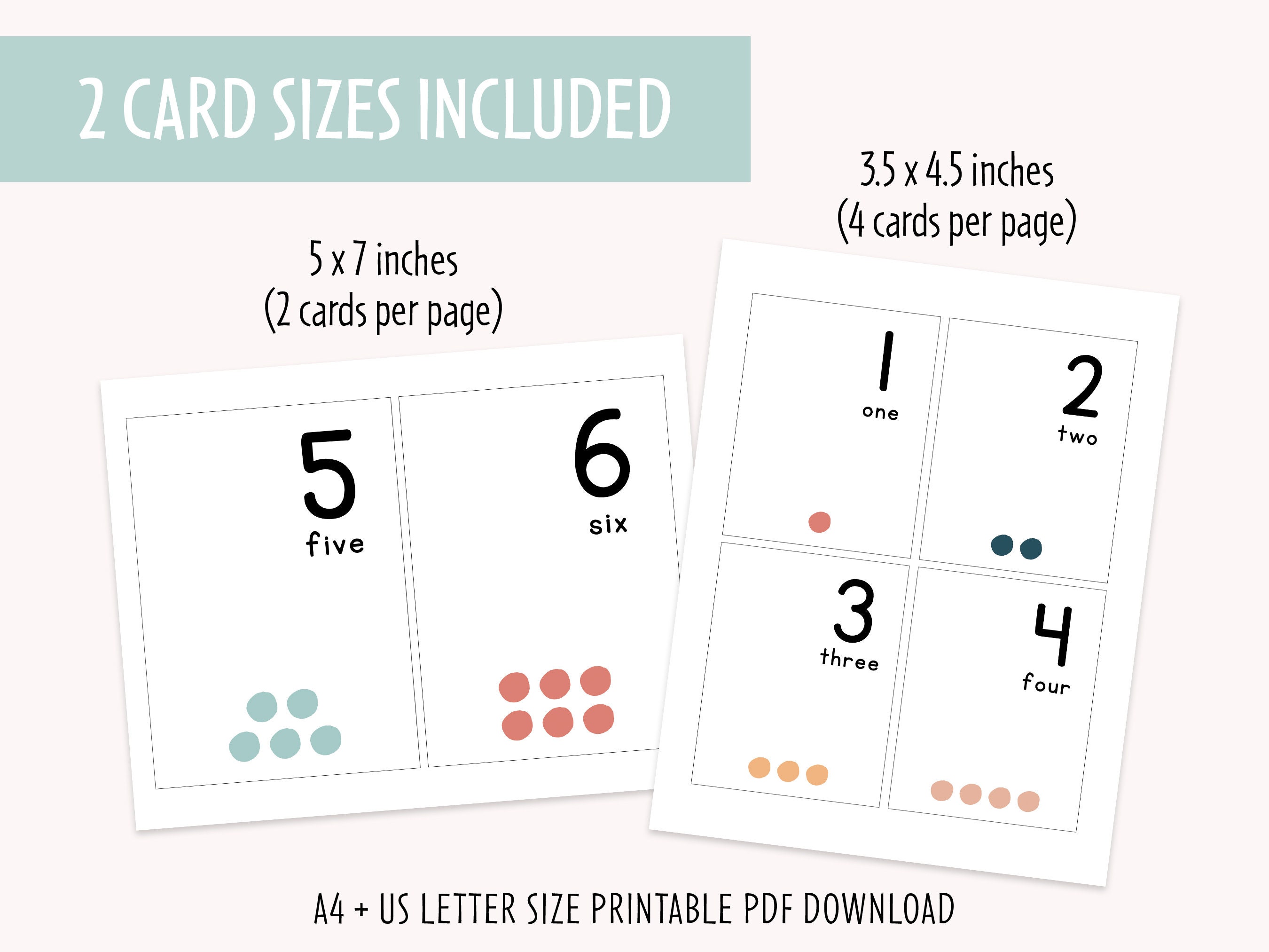 Montessori Preschool Math | Printable Count to 10 Flash Cards ...