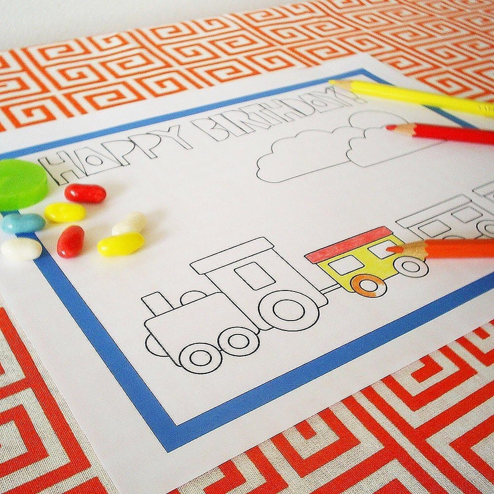 Printable Birthday Set Train - Etsy