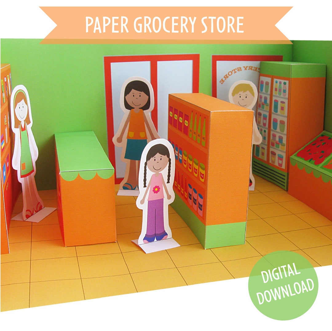 Craft Kits for Kids | Paper Grocery Store | Digital Download | Gifts ...