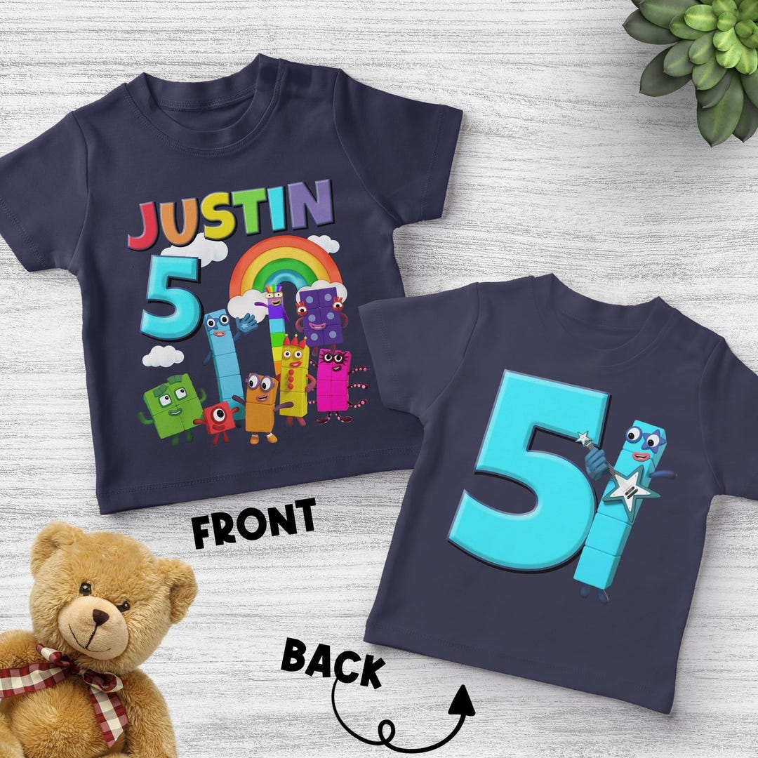 Numberblocks Birthday Shirt, Custom Numberblocks Shirt, Numberblocks ...