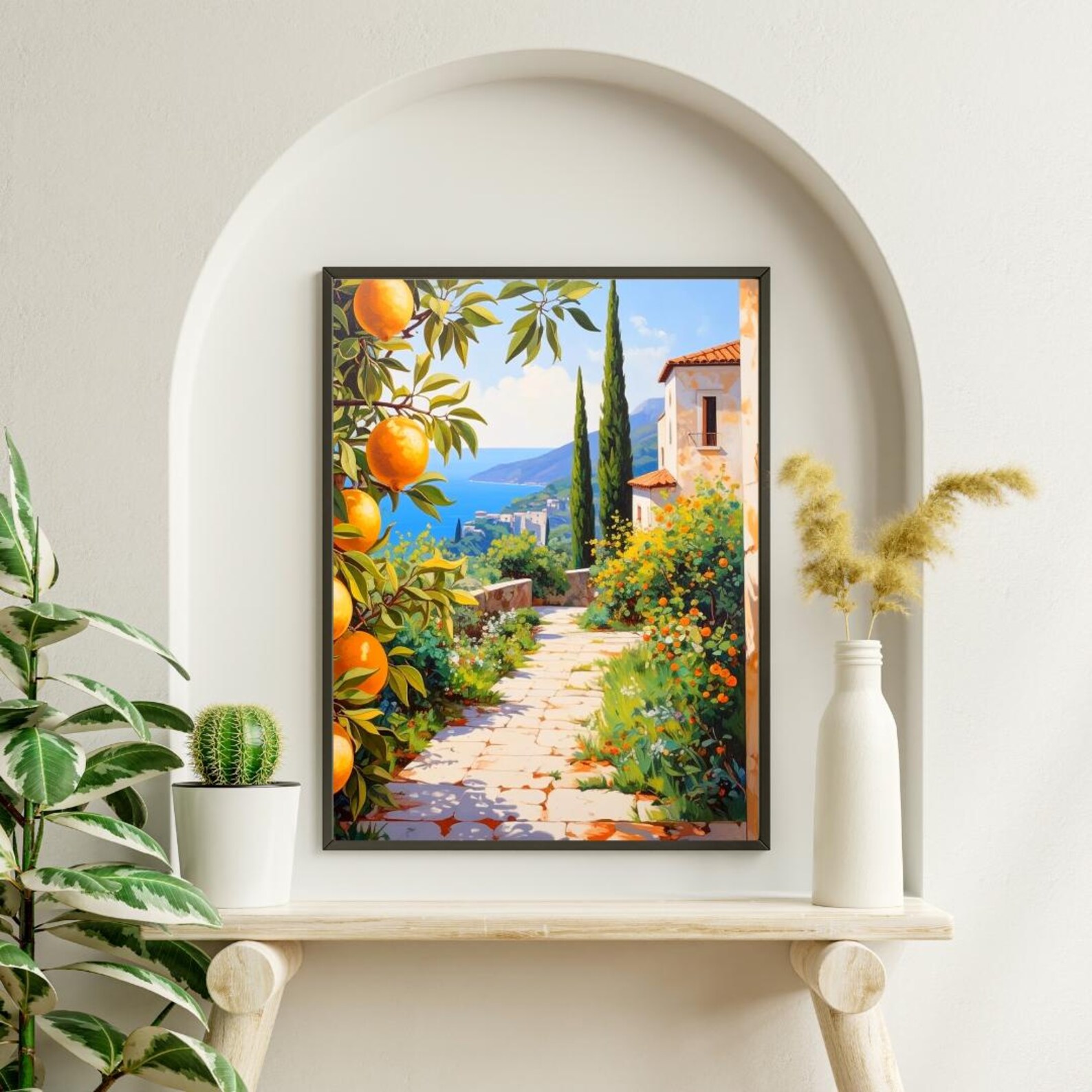 Amalfi Coast Lemon Tree Print | Mediterranean Wall Art | Italian ...