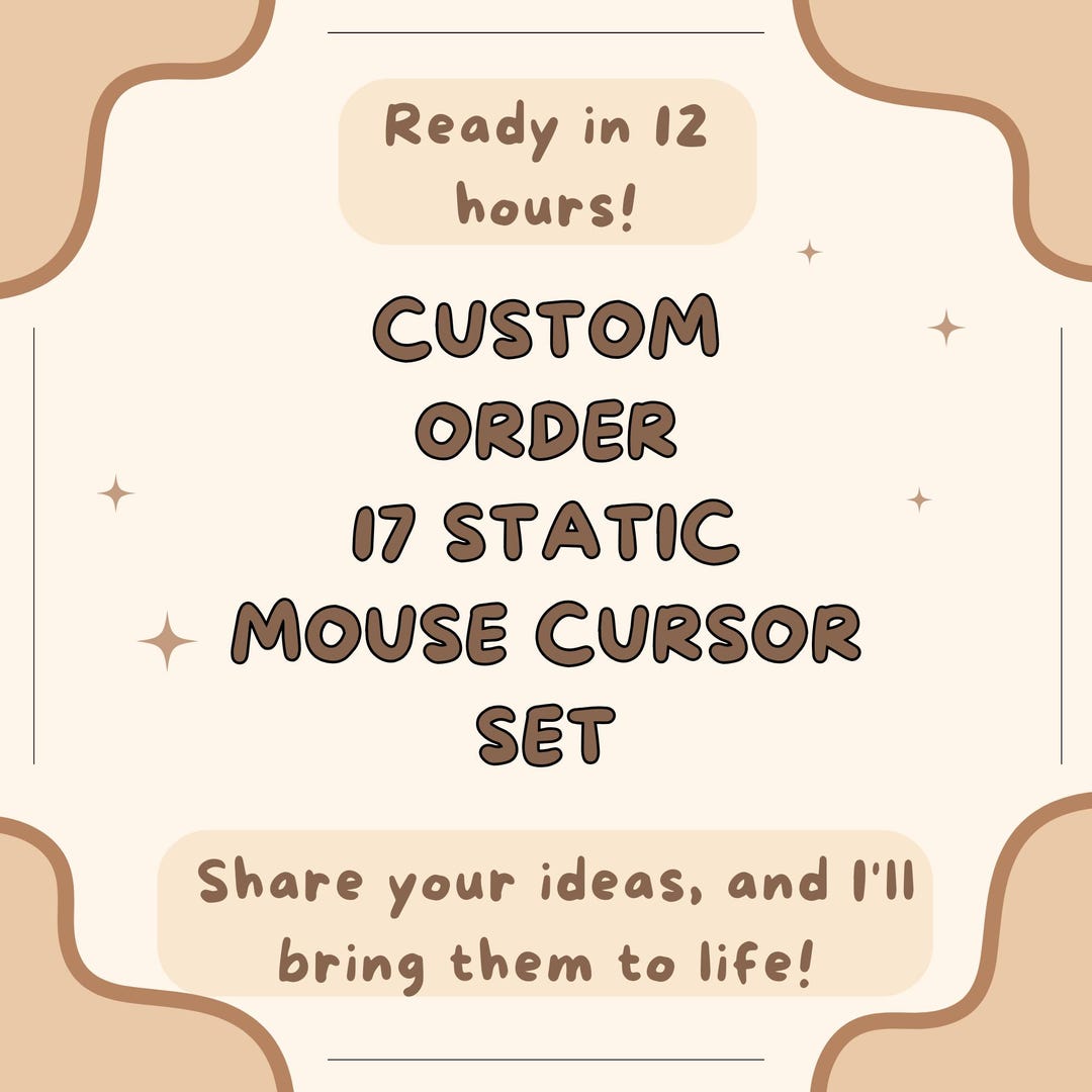 Custom Order 17 Mouse Cursor Set, HD Desktop Cursor, PNG & CUR, Windows ...