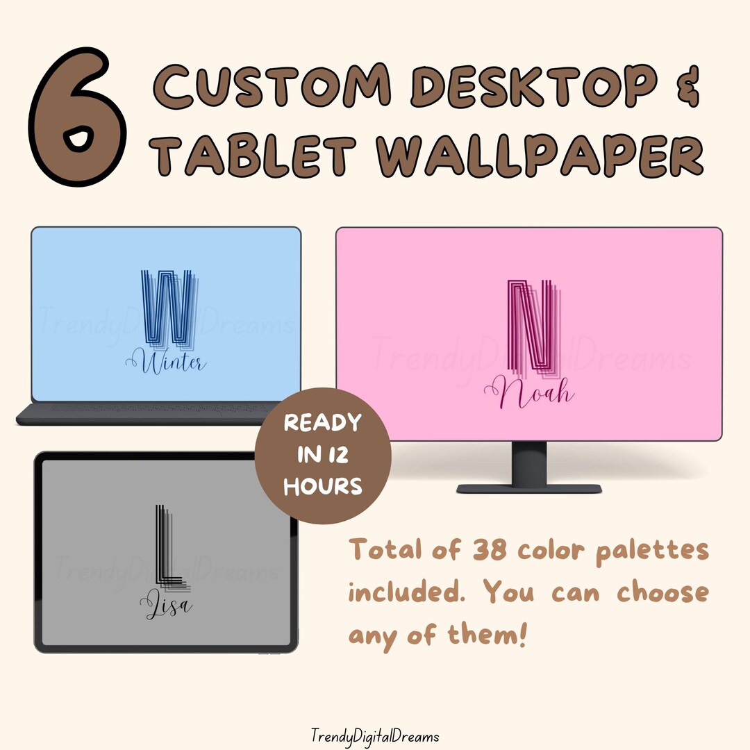 6 Custom Desktop & Tablet Wallpaper Bundle, Aesthetic Laptop and iPad ...