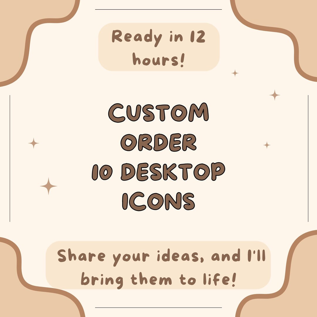 Custom Order 10 Desktop Icon Bundle, HD Computer Folder Icon, PNG & ICO ...