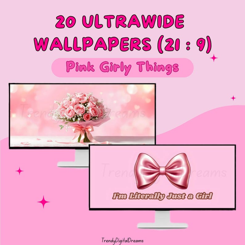 20 Ultrawide Pink Girly Things Wallpaper (21:9), Kawaii Desktop ...