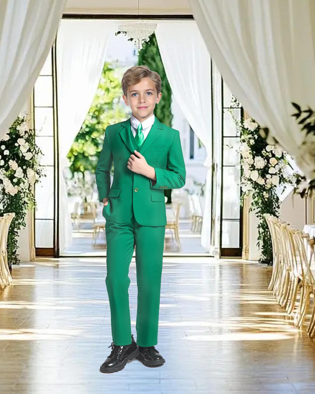 Boy Green Suit,kid Green Set,wedding Boy Suit,boy Church Dress,toddler ...