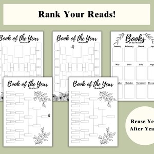 Digital Reading Journal Bundle for Goodnotes, Notability, Printing, and ...