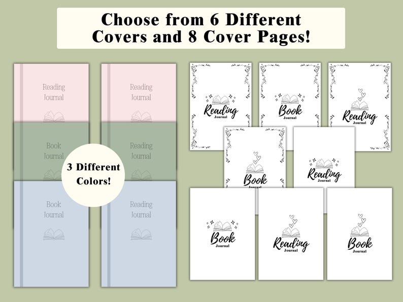 Digital Reading Journal Bundle for Goodnotes, Notability, Printing, and ...