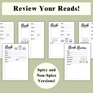 Digital Reading Journal Bundle for Goodnotes, Notability, Printing, and ...