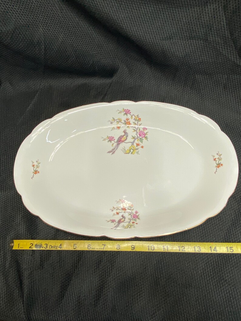 Vintage KAHLA German BIRD of Paradise FLOWER Serving Plate - Etsy