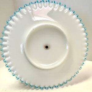 Vintage 1940's Fenton Aqua Crest Two Tier Serving Tray - Etsy