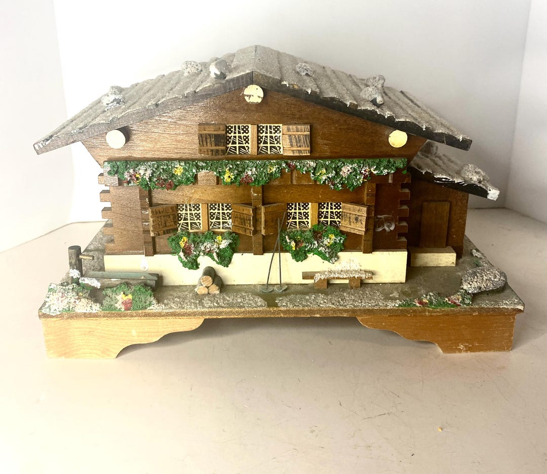Vintage Wood Musical Swiss Chalet Box With Ballerina, Jewelry Box - Etsy