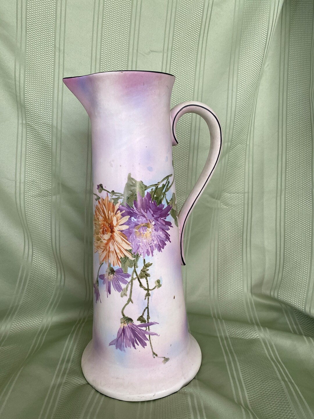 Antique Vintage Pitcher, Sevres Tankard, Porcelain Pitcher, Pottery ...