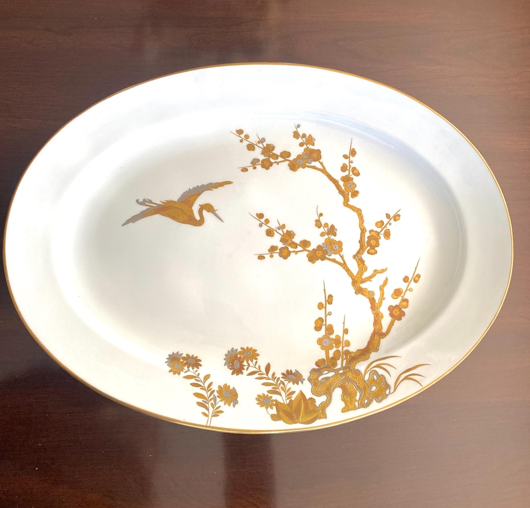Vintage Minton Gilman Collamore NY Porcelain Gilded Gold Bird Motif ...