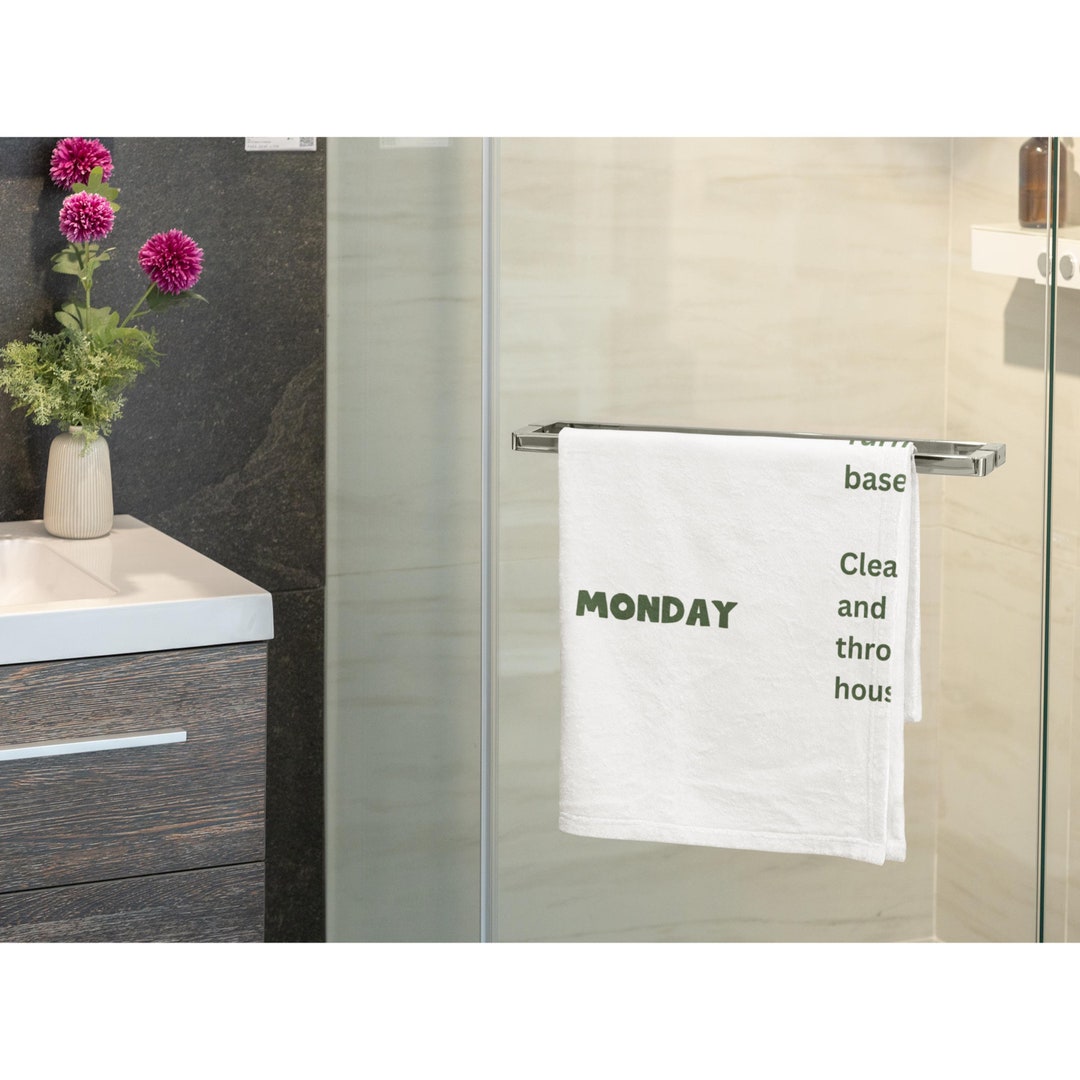 Daily Routine Cleaning Towel Habit Tracker Organization Tasks Reminder ...