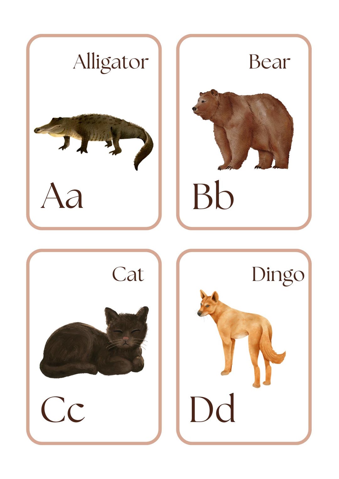 Alphabet Animal Flashcards | Learning Tools | Early Years | Alphabet ...