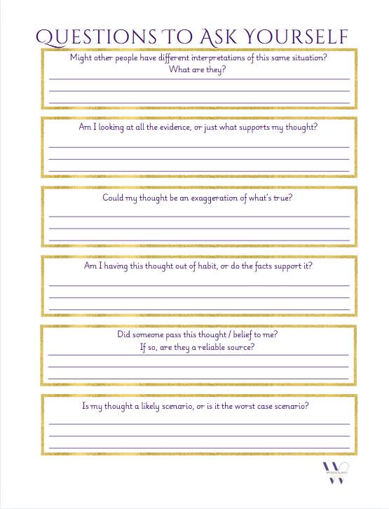 Thought Diffusion Workbook - Etsy