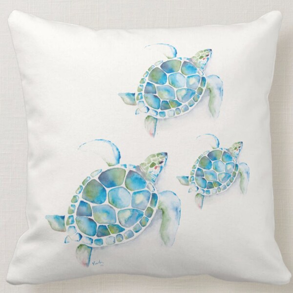 Sea Turtle Pillow - Etsy