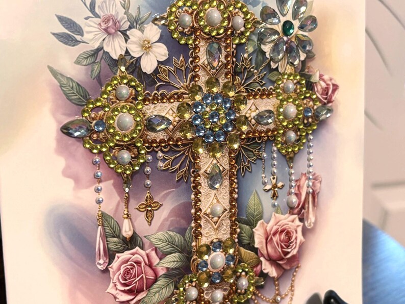 All Occasion Flowers and Cross Card | Anniversary, Birthday or Wedding ...