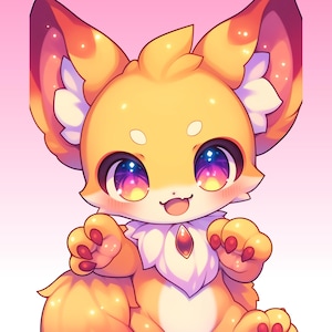 Custom Chibi Furry Art Commission | Chibi Fursona Avatar & PFP | Cute ...