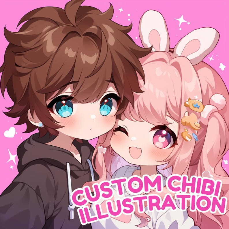 Custom Chibi Character Commission | Cute Anime Chibi Art | Personalized ...