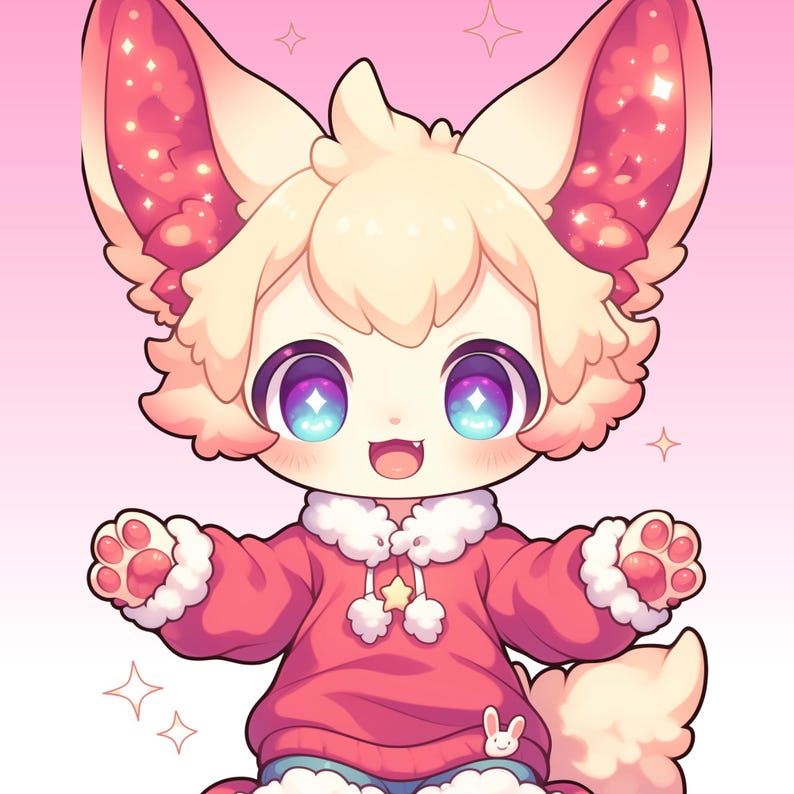 Chibi Furry Art Commission | Custom Fursona Reference Sheet, Furry Icon ...