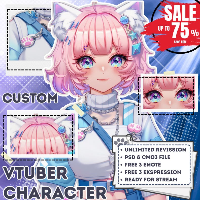 Custom Live2d Vtuber Model Commission | Anime Avatar Design | Rigging ...