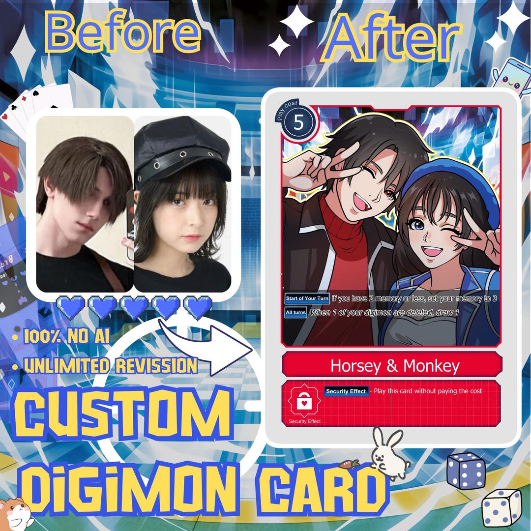 Personalized Tcg-inspired Digimon Card | Custom Pet or Character Gift ...