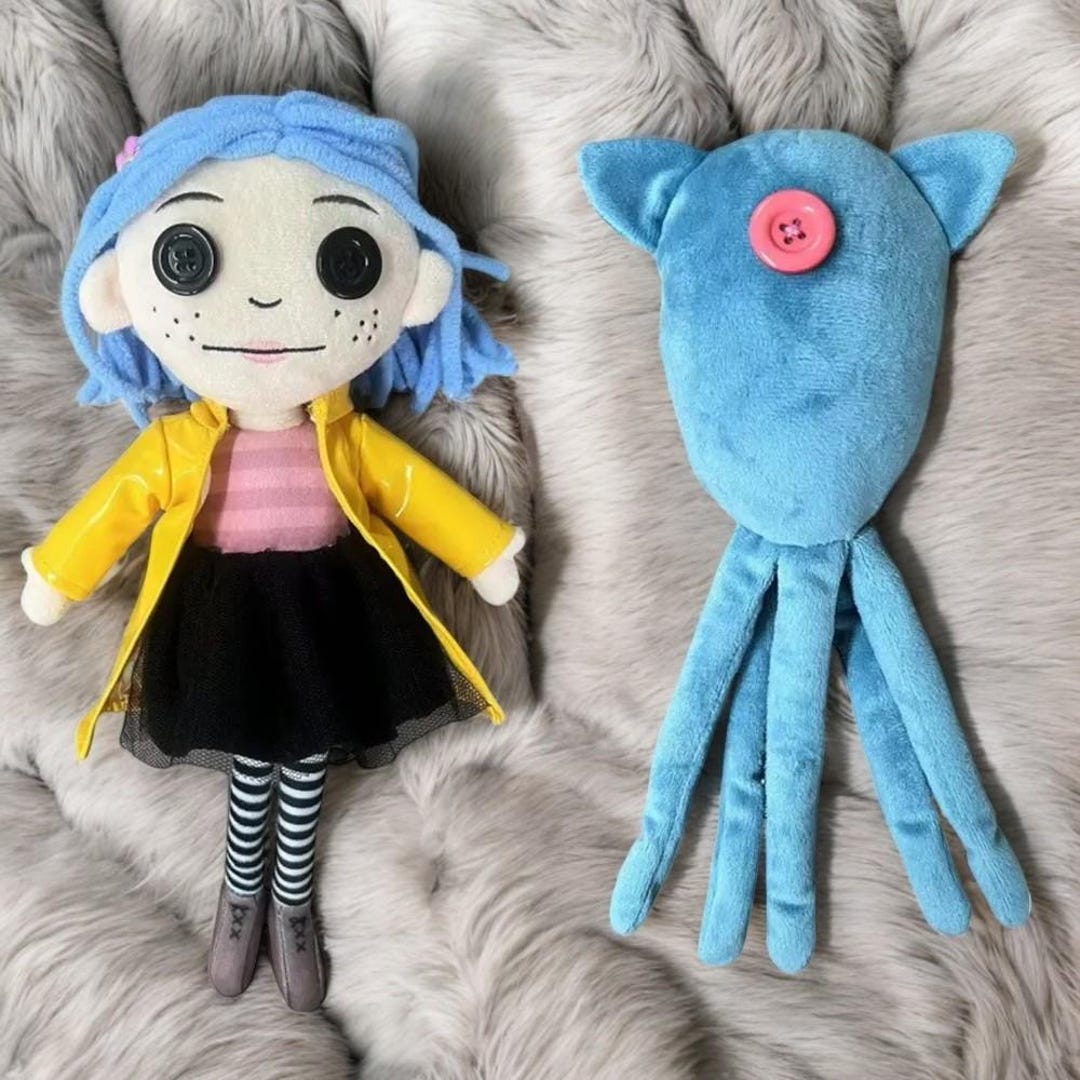 Coraline Squid Plush Toy – 25-28cm Soft Stuffed Doll – Cute Movie ...