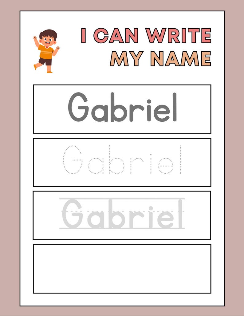 Name Tracing Worksheets for Kids Toddlers - Etsy