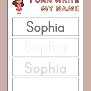 Name Tracing Worksheets for Kids Toddlers - Etsy