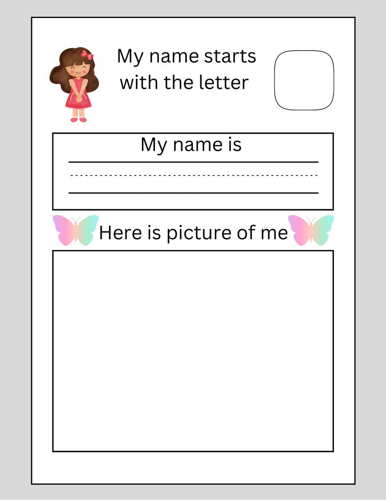 Name Tracing Worksheets for Kids Toddlers - Etsy