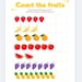 Count the Fruits Worksheet Learning Math Counting for Children ...