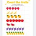 Count the Fruits Worksheet Learning Math Counting for Children ...
