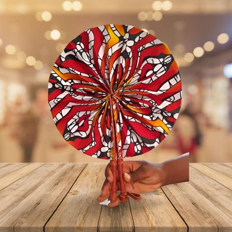 12pcs of Handmade Ghanaian Fabric Fans at Wholesale Price. Free ...