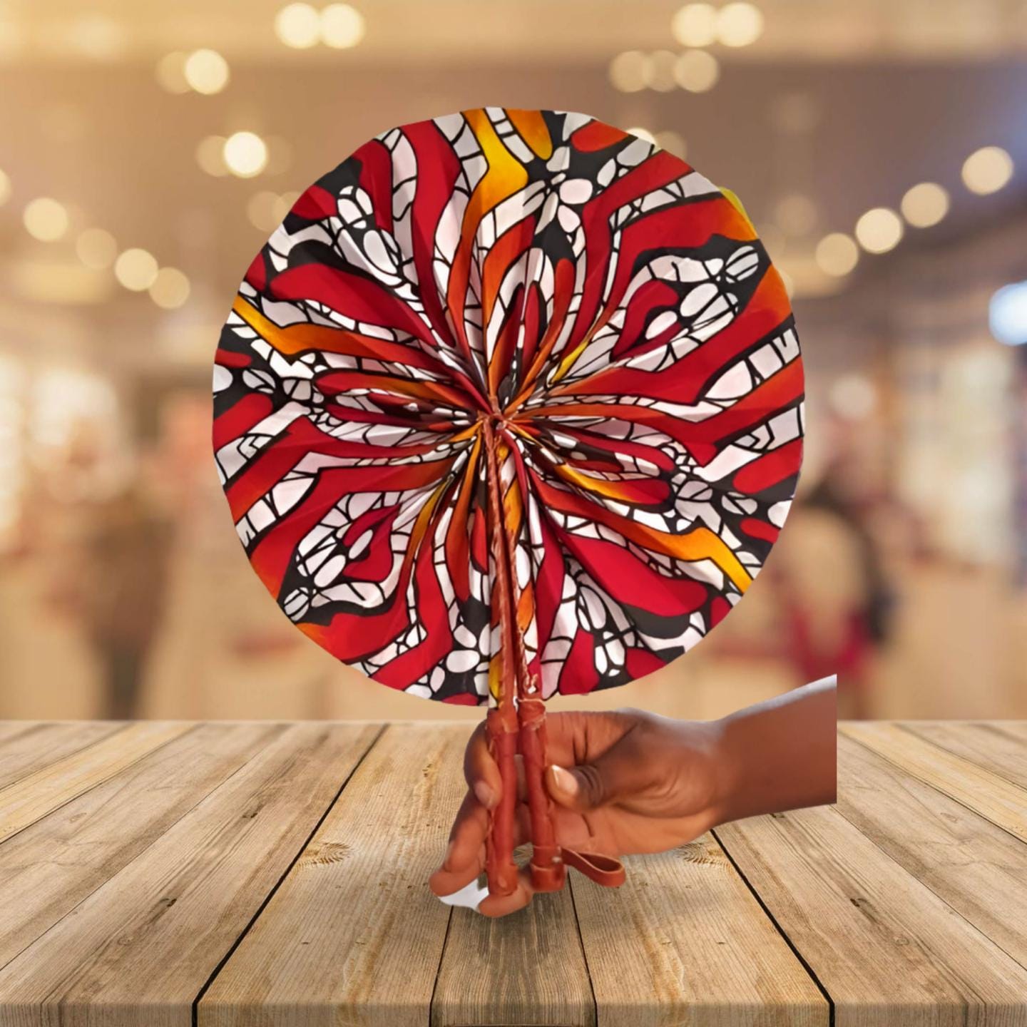 12pcs of Handmade Ghanaian Fabric Fans at Wholesale Price. Free ...