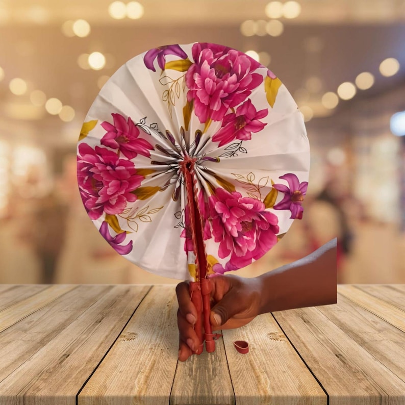 12pcs of Handmade Ghanaian Fabric Fans at Wholesale Price. Free ...