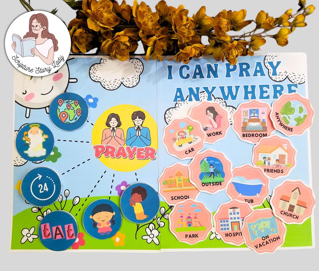 Bible-only, All About PRAYER Folder Game & Song: Prayer Questions ...
