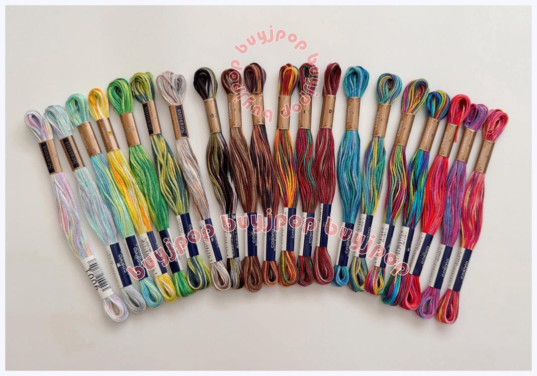 Japan Lecien Cosmo FULL SET Collection 20 Skein Variegated Embroidery ...