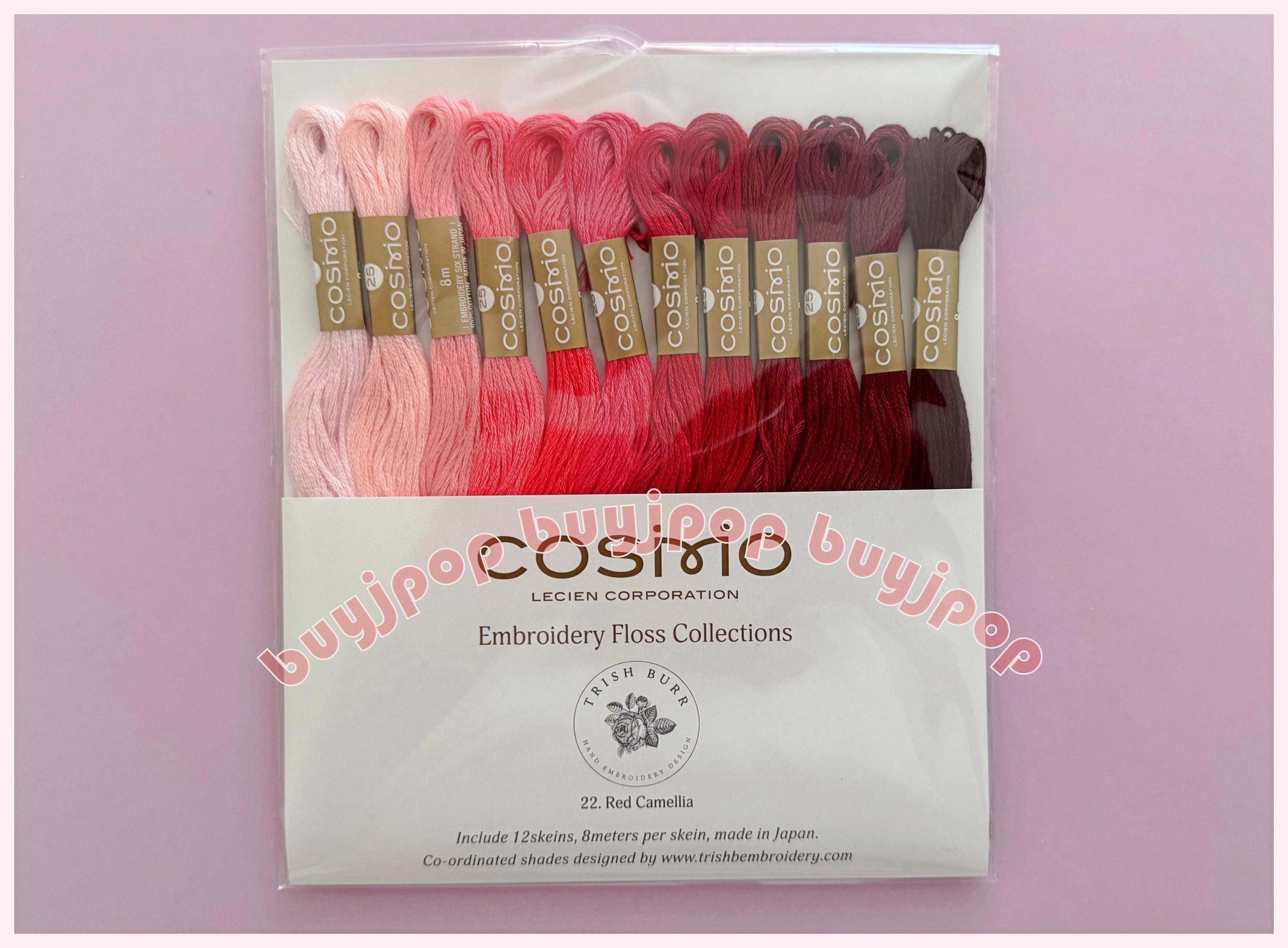 Japan Lecien Cosmo Embroidery Thread Floss Set 12 Skein Solid Color ...