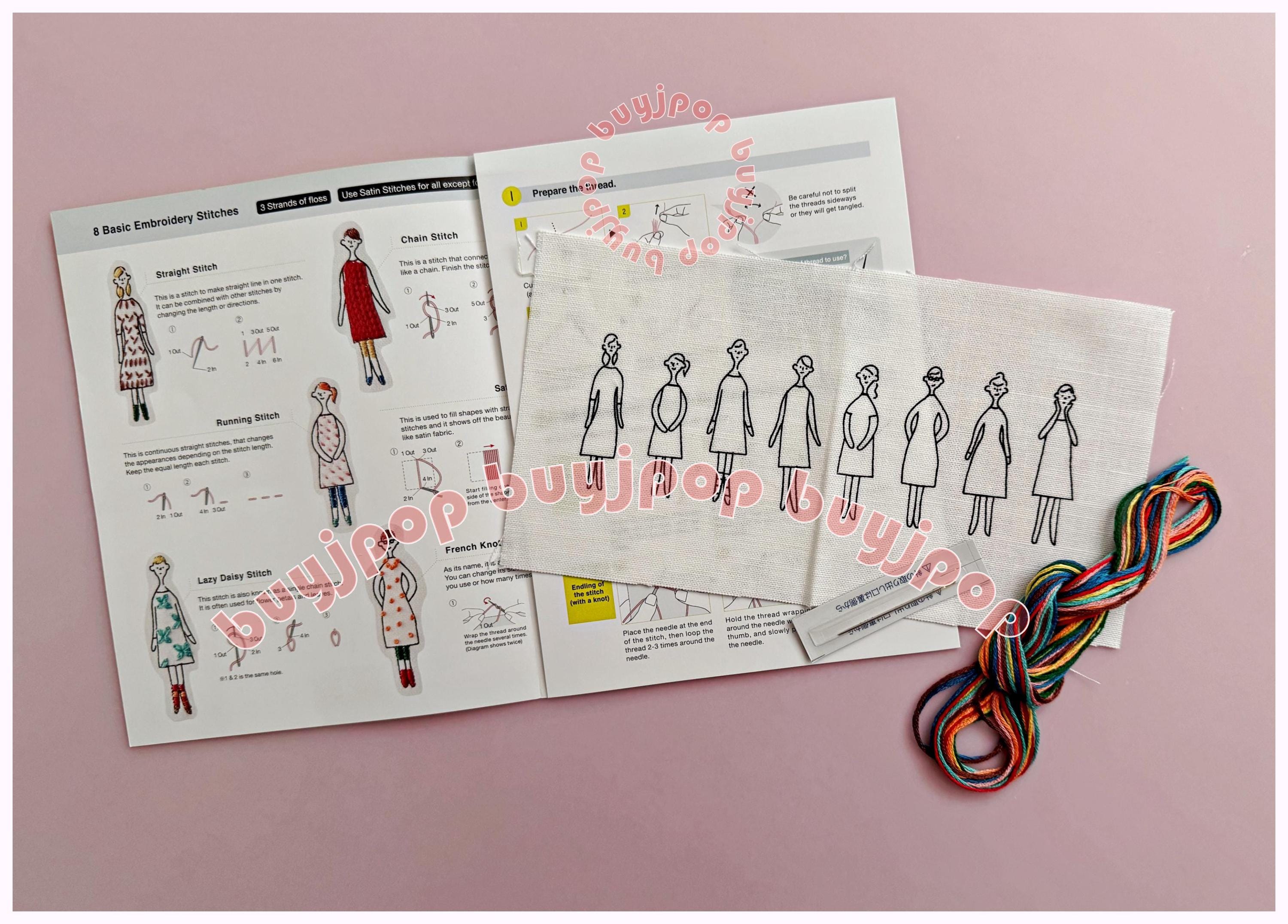 English Edition Japan Lecien 100 Ladies Embroidery Stitch Trial Set ...