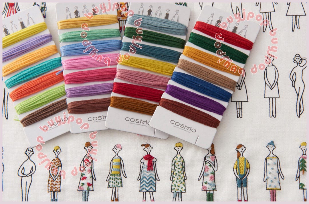 Lecien Cosmo Japanese Embroidery Floss FULL 4 Sets 100 Ladies Fashion ...