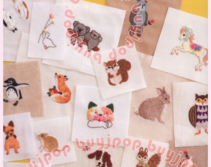 Japanese Embroidery Craft Pattern Book 350 Animal Embroidery Designs - Etsy