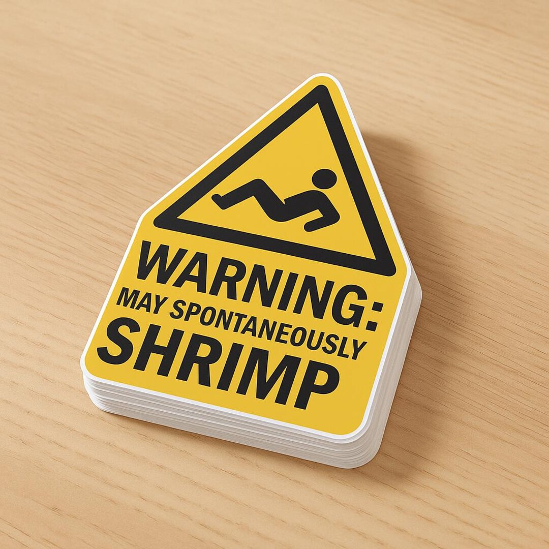 Shrimp Warning Sticker | BJJ Sticker | Brazilian Jiu Jitsu Gift | Funny ...