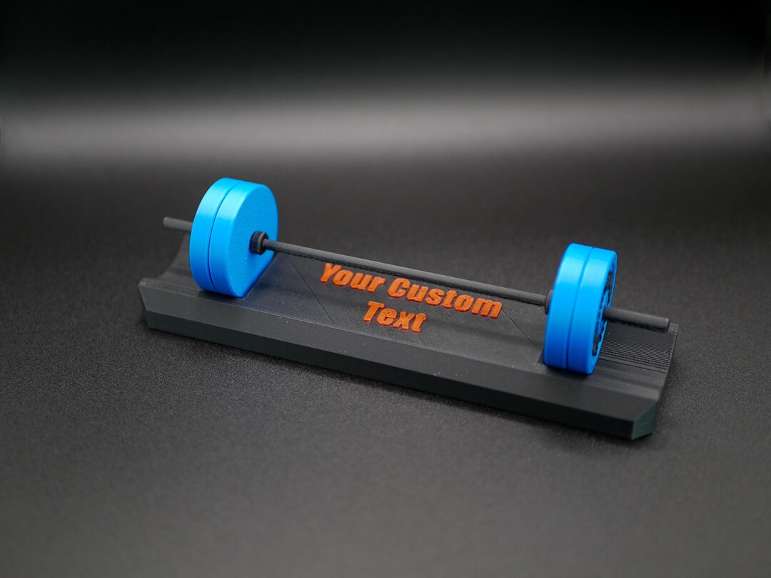 Miniature Barbell W/ Weight Plates bumper and Fully Customizable Stand ...